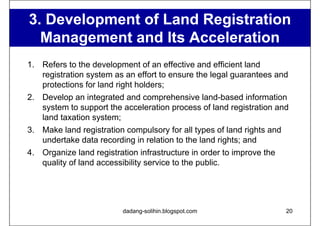 Indonesia National Land Policies Framework | PDF