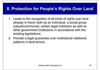 Indonesia National Land Policies Framework | PDF