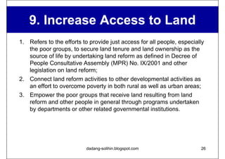 Indonesia National Land Policies Framework | PDF