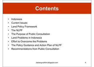 Indonesia National Land Policies Framework | PDF