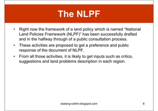 Indonesia National Land Policies Framework | PDF