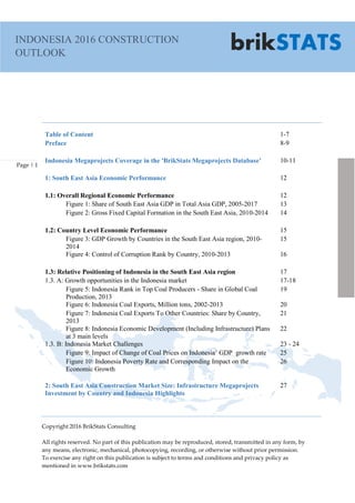 Indonesia 2016 Construction Outlook - Infrastructure Opportunities with ...