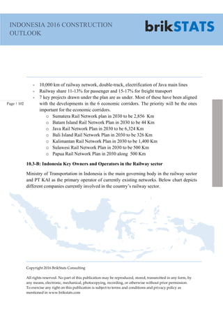 Indonesia 2016 Construction Outlook - Infrastructure Opportunities with ...