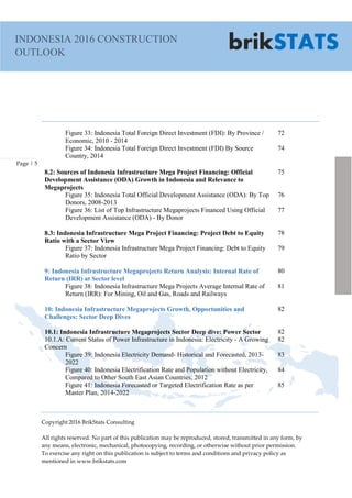 Indonesia 2016 Construction Outlook - Infrastructure Opportunities with ...