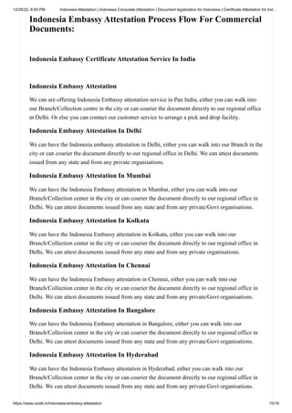 Indonesia Attestation | Indonesia Consulate Attestation | Document ...