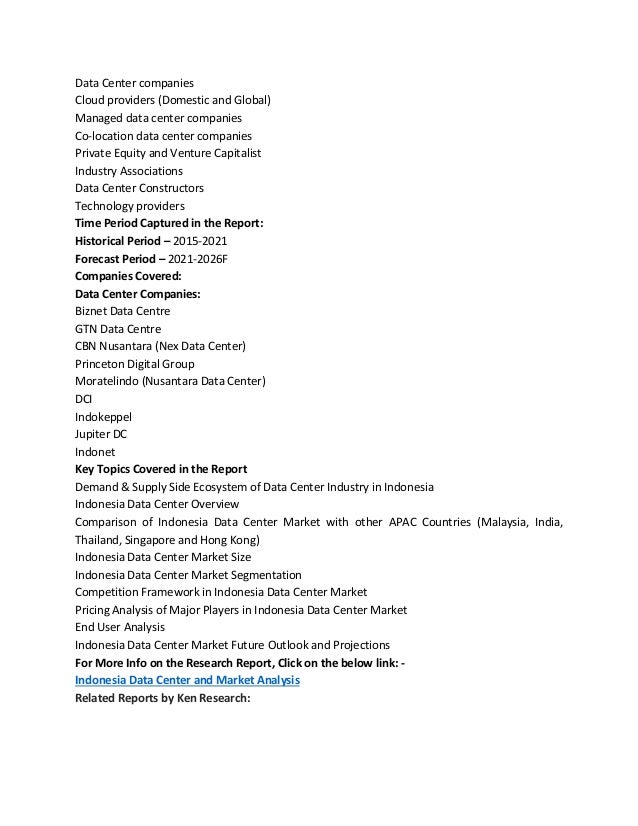 Indonesia Data Center And Market Outlookpdf 