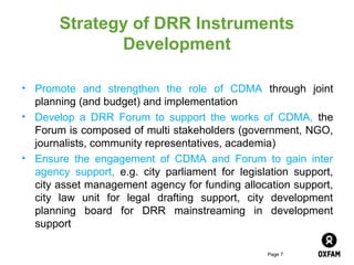 Session I: Indonesia drr advocacy in bima city oxfam in indonesia | PPT