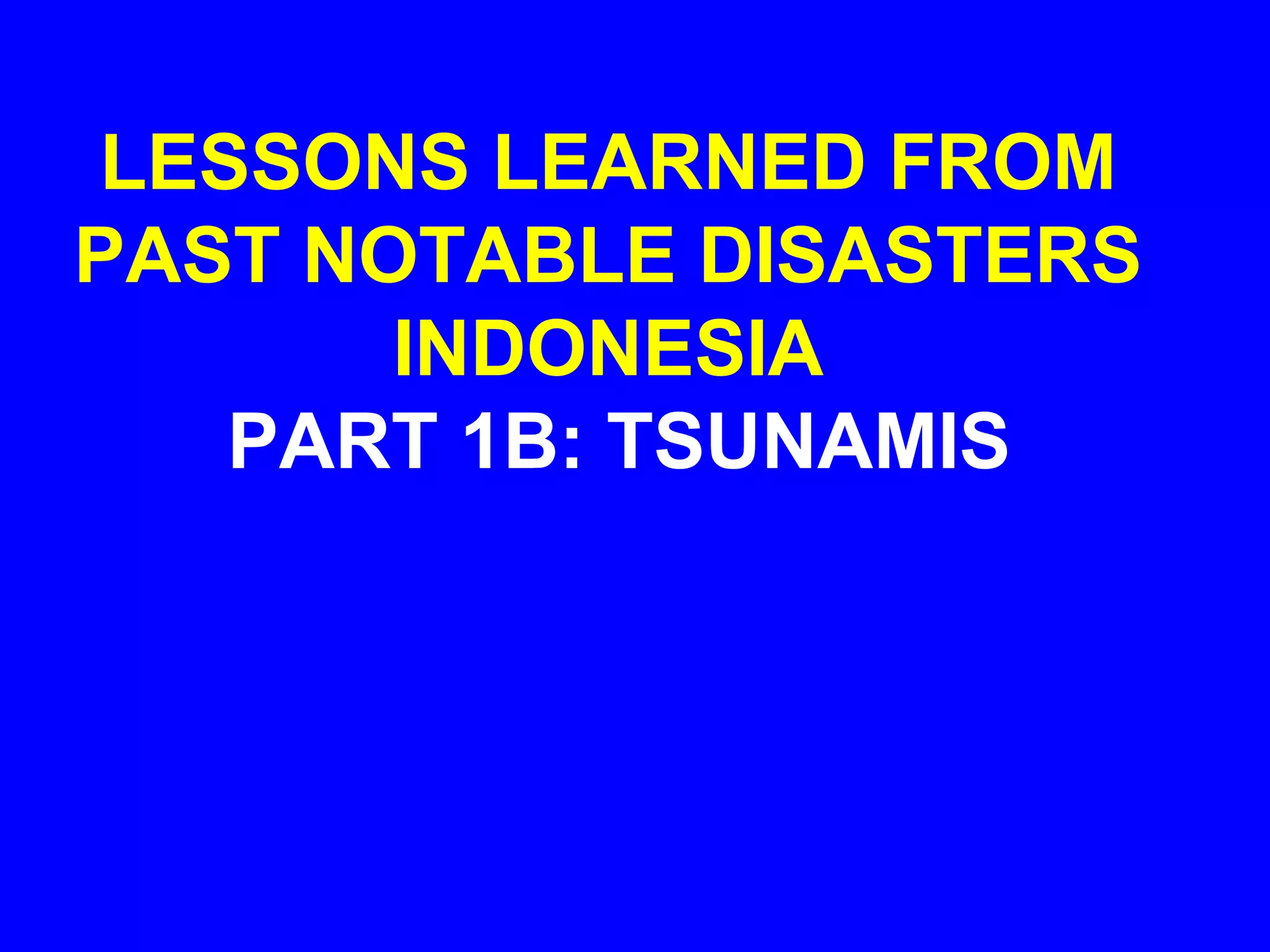 Indonesia Earthquakes and Tsunamis | PPT