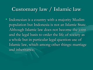 Indonesia law system 1 -okay | PPT