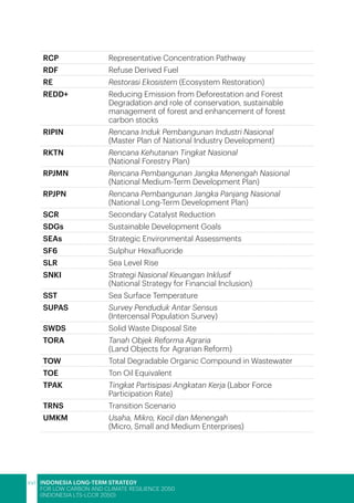 INDONESIA Long-Term Strategy for Low Carbon and Climate Resilience 2050 ...