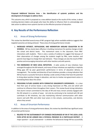 Facilitated Reflection on the Performance of Indonesia Mengajar 2010 ...
