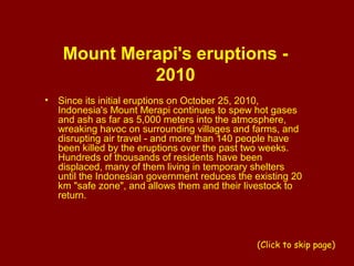 Indonesia - Mt. Merapi's Eruptions - 2010 | PPS