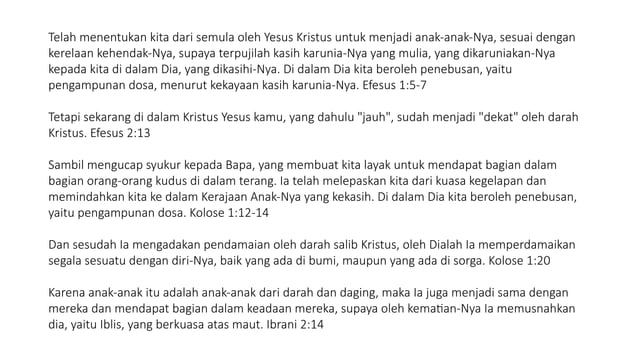 Indonesian - The Precious Blood of Jesus Christ - Darah Yesus Kristus ...