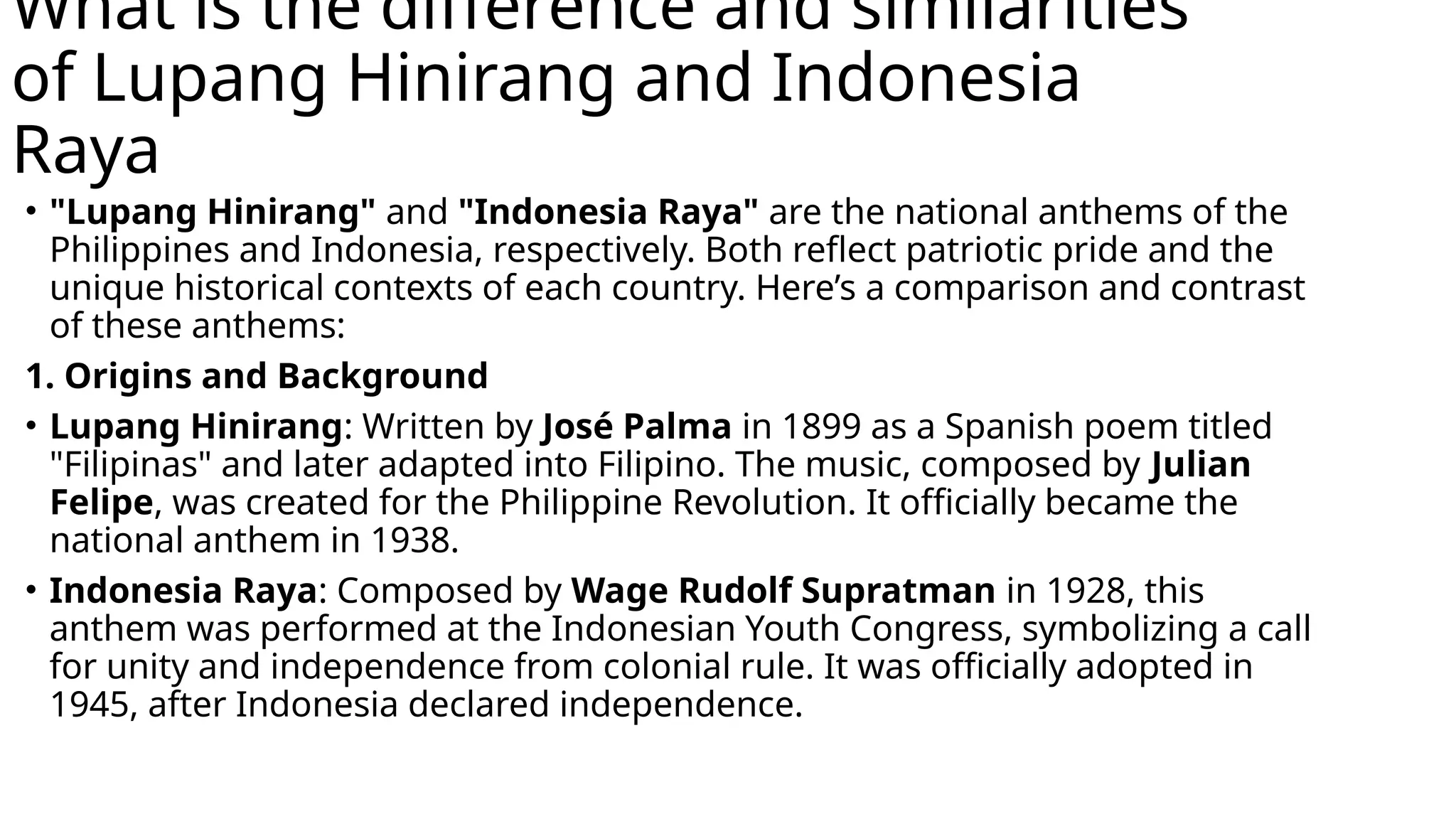 Indonesia National Anthem FOR GRADE 7 CLASS | PPTX