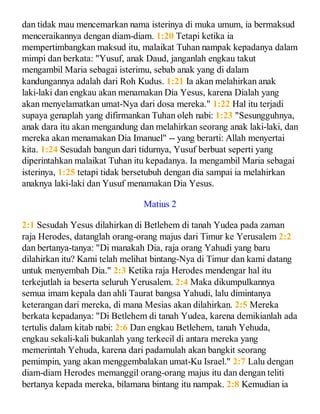 Indonesian bible new testament | PDF