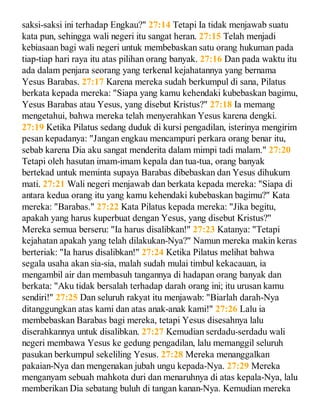 Indonesian bible new testament | PDF