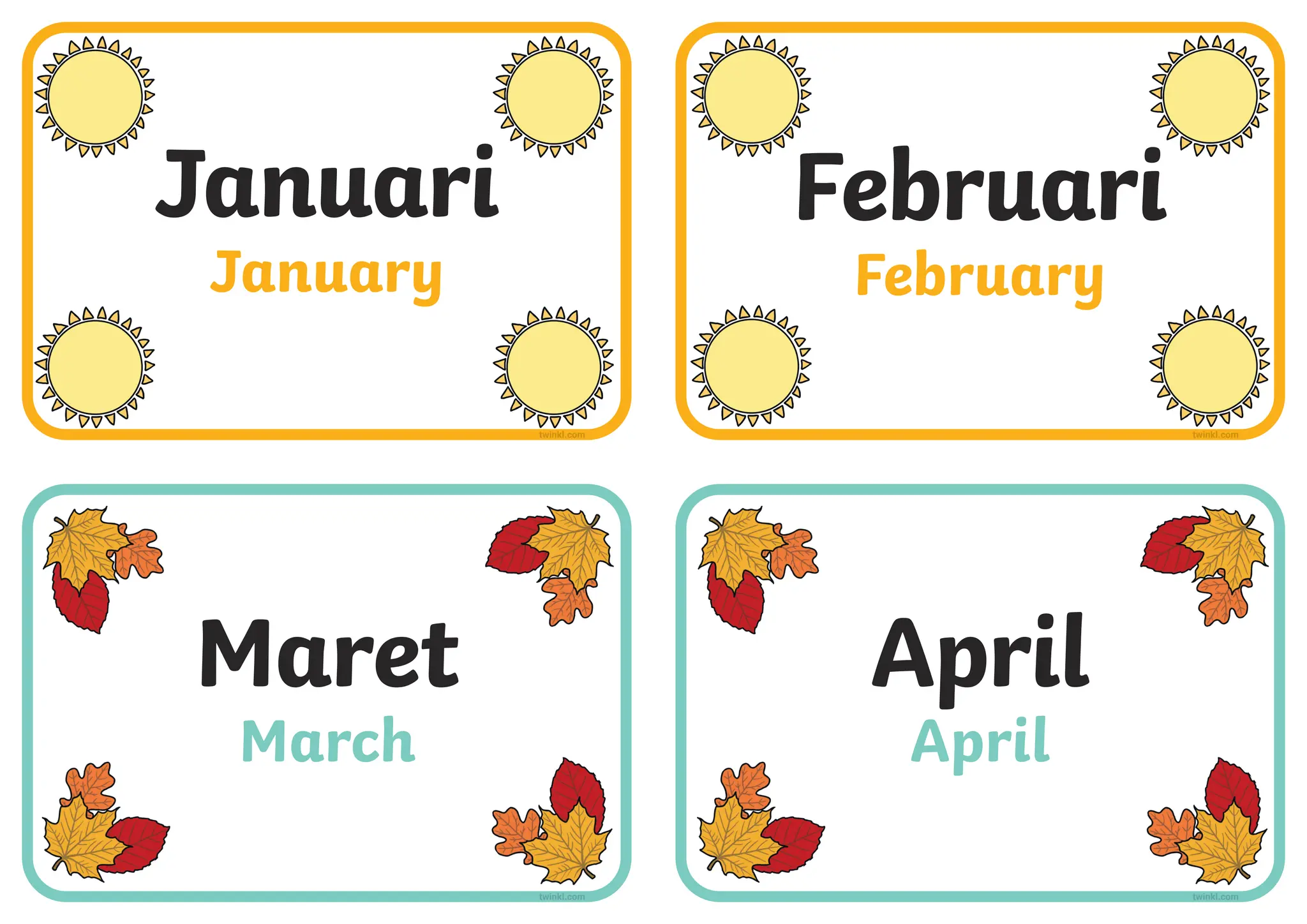 Month of the Year (Indonesian and English).pdf