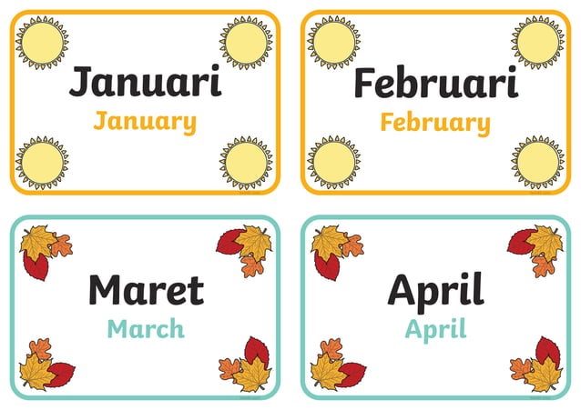Month of the Year (Indonesian and English).pdf