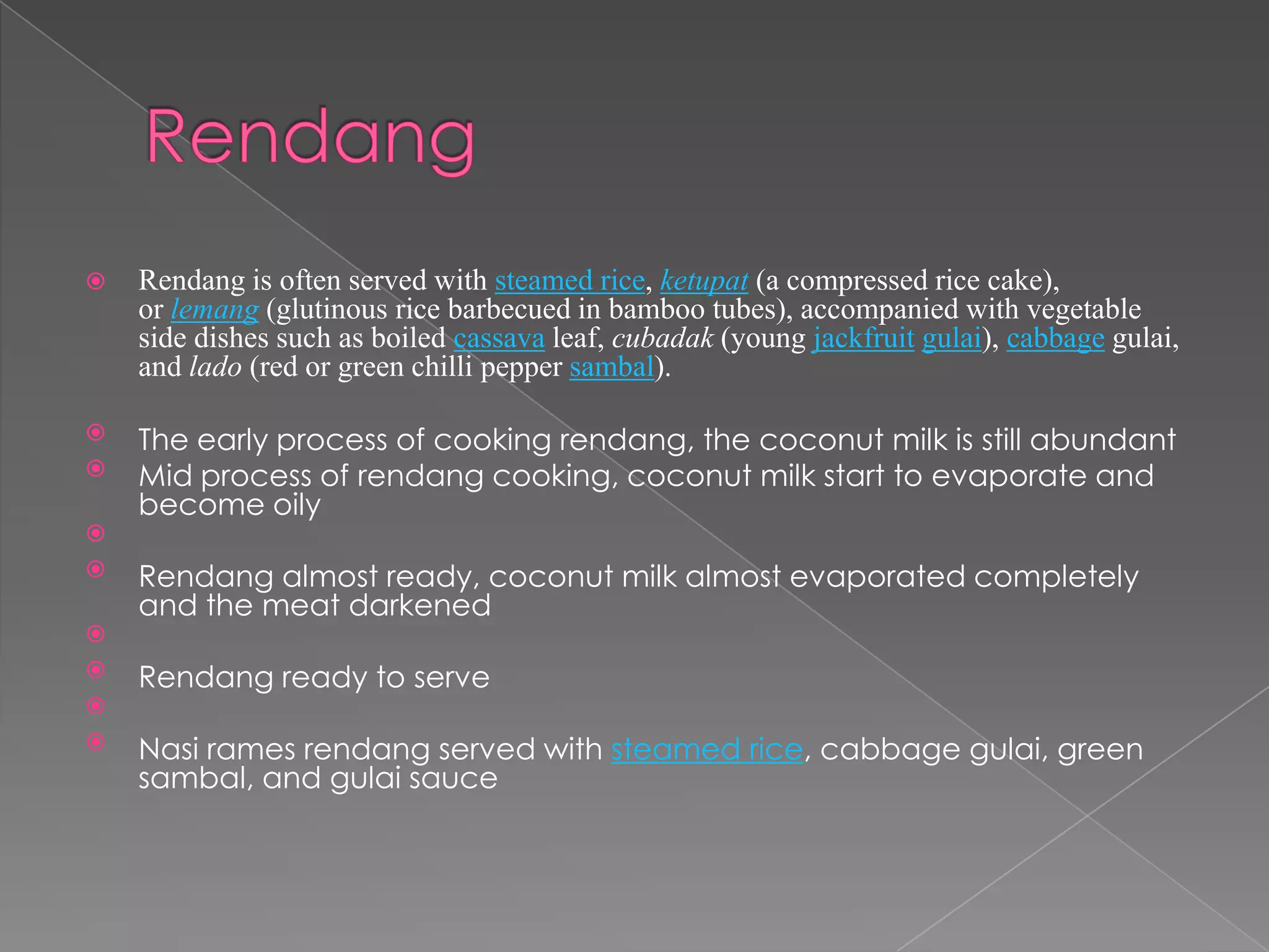 Indonesian Cuisine (Rendang) | PPTX