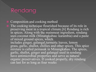 Indonesian Cuisine (Rendang) | PPTX