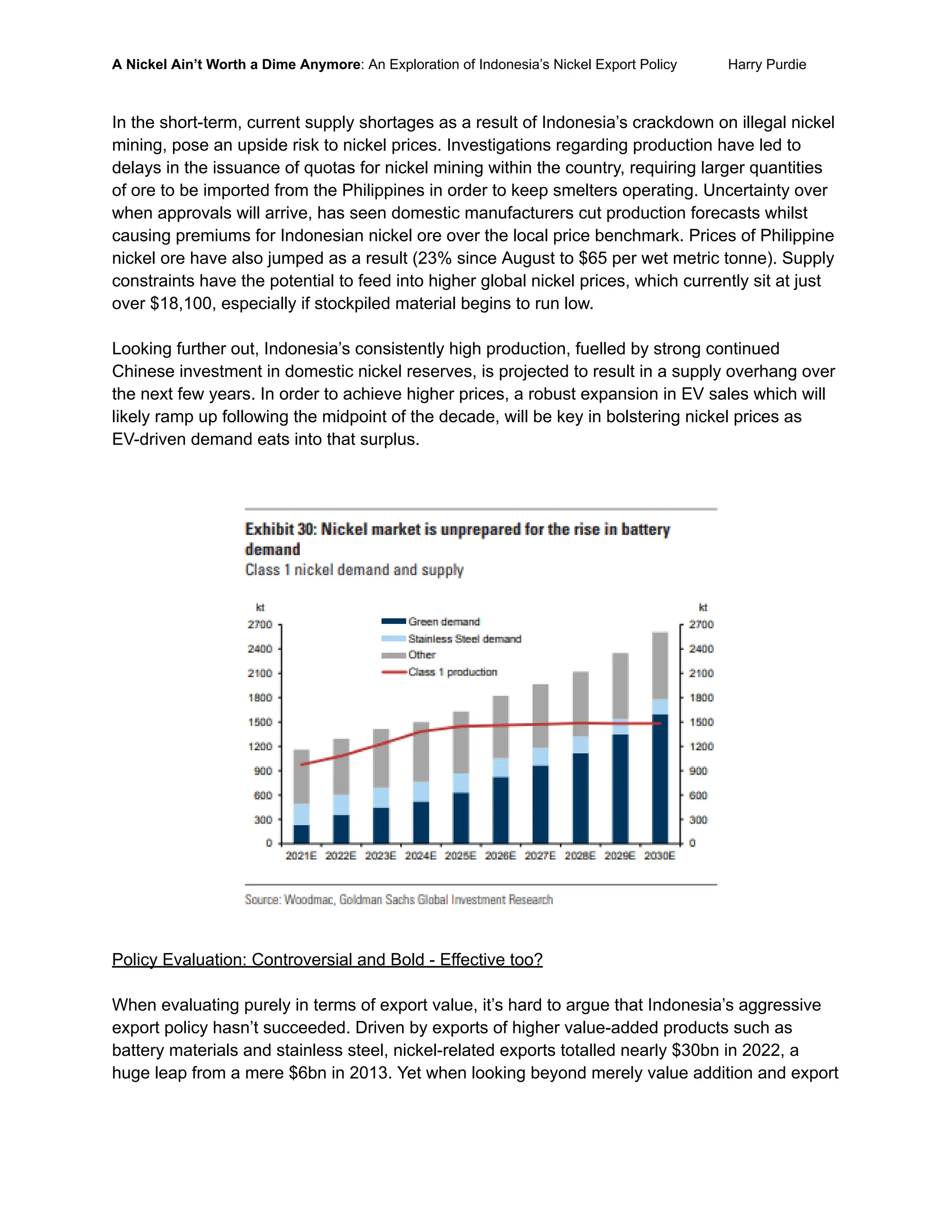 Indonesian Nickel Export Policy Evaluation (30/10/23) | PDF
