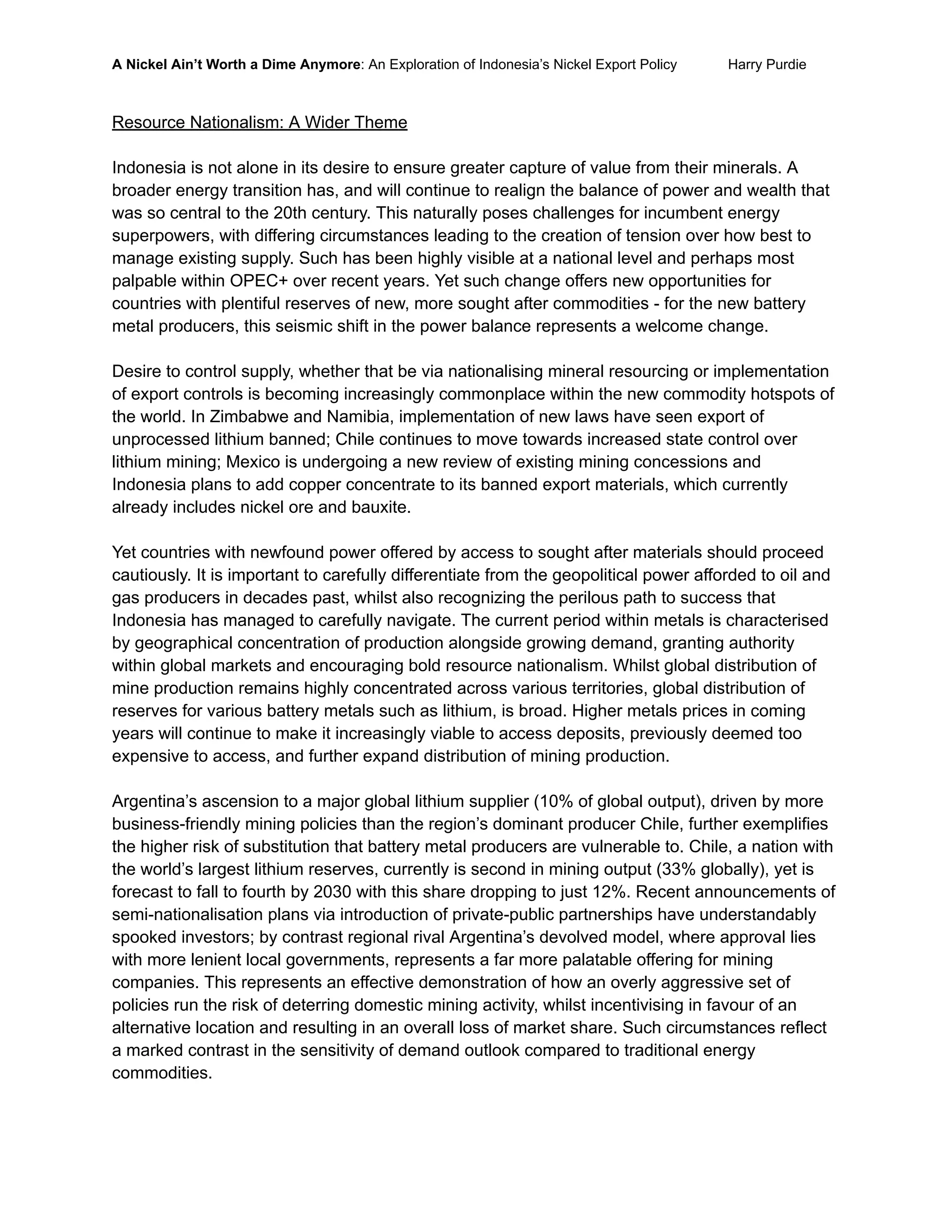 Indonesian Nickel Export Policy Evaluation (30/10/23) | PDF