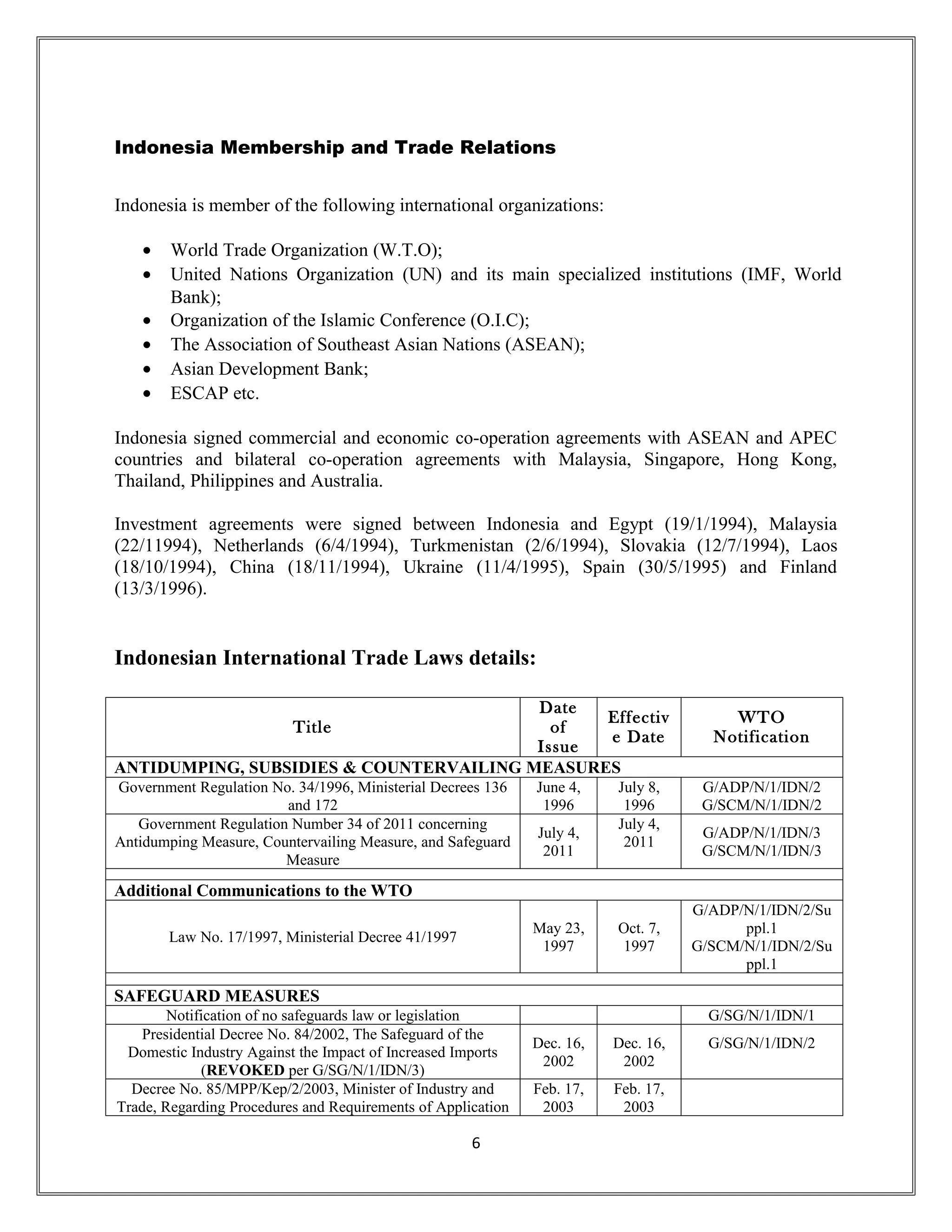 Indonesian internationaltrade | DOC