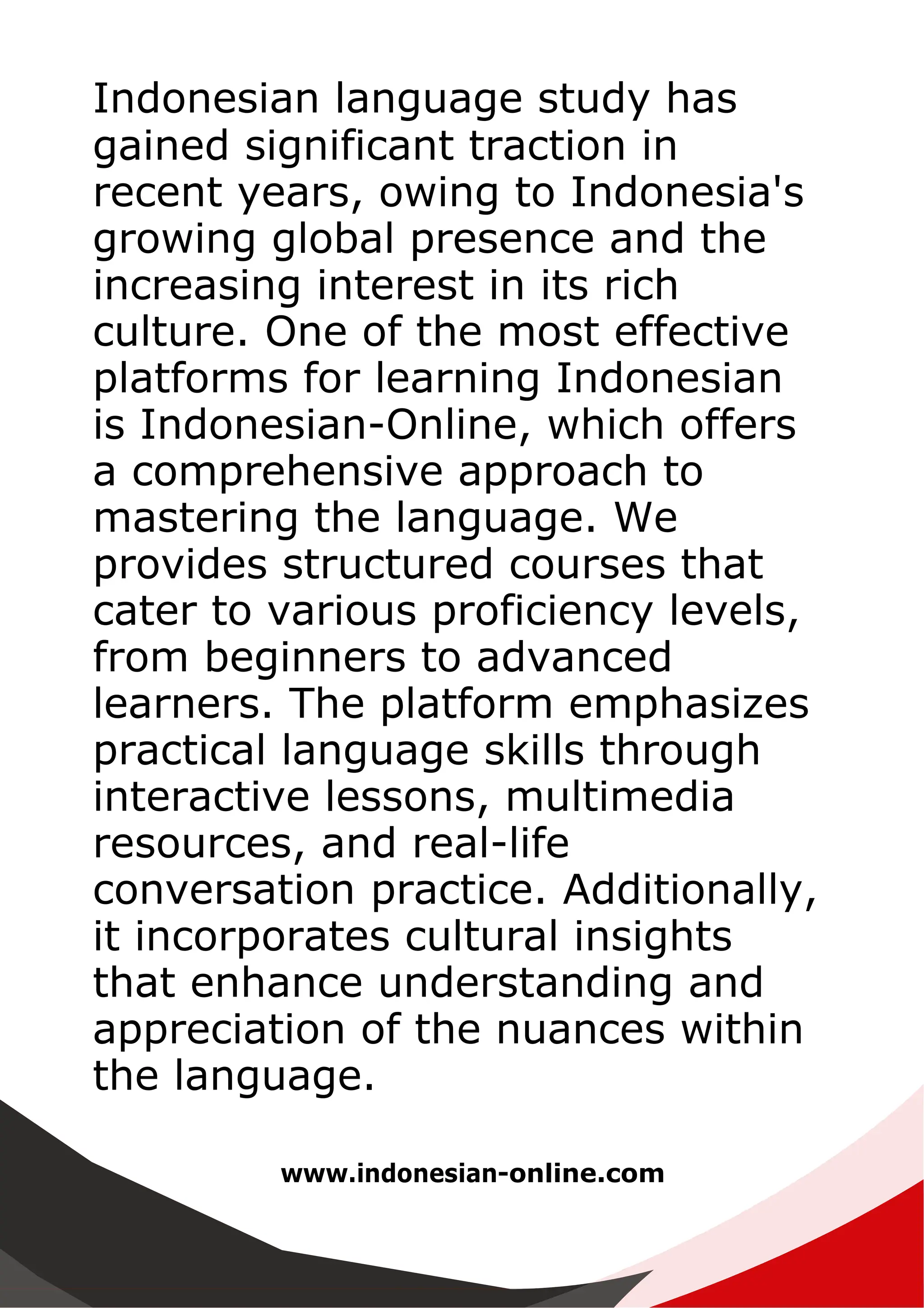 Indonesian language study | Indonesian-Online | DOCX