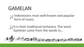 Indonesian music | PPTX