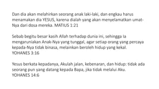 Indonesian Soul Winning Gospel Presentation - Only JESUS CHRIST Saves.pptx