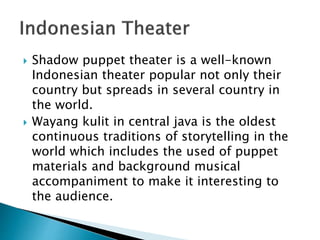 Indonesian theater | PPTX