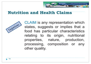 INDONESIA Nutrition & Labelling Claims_2015 | PDF