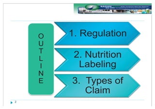 INDONESIA Nutrition & Labelling Claims_2015 | PDF