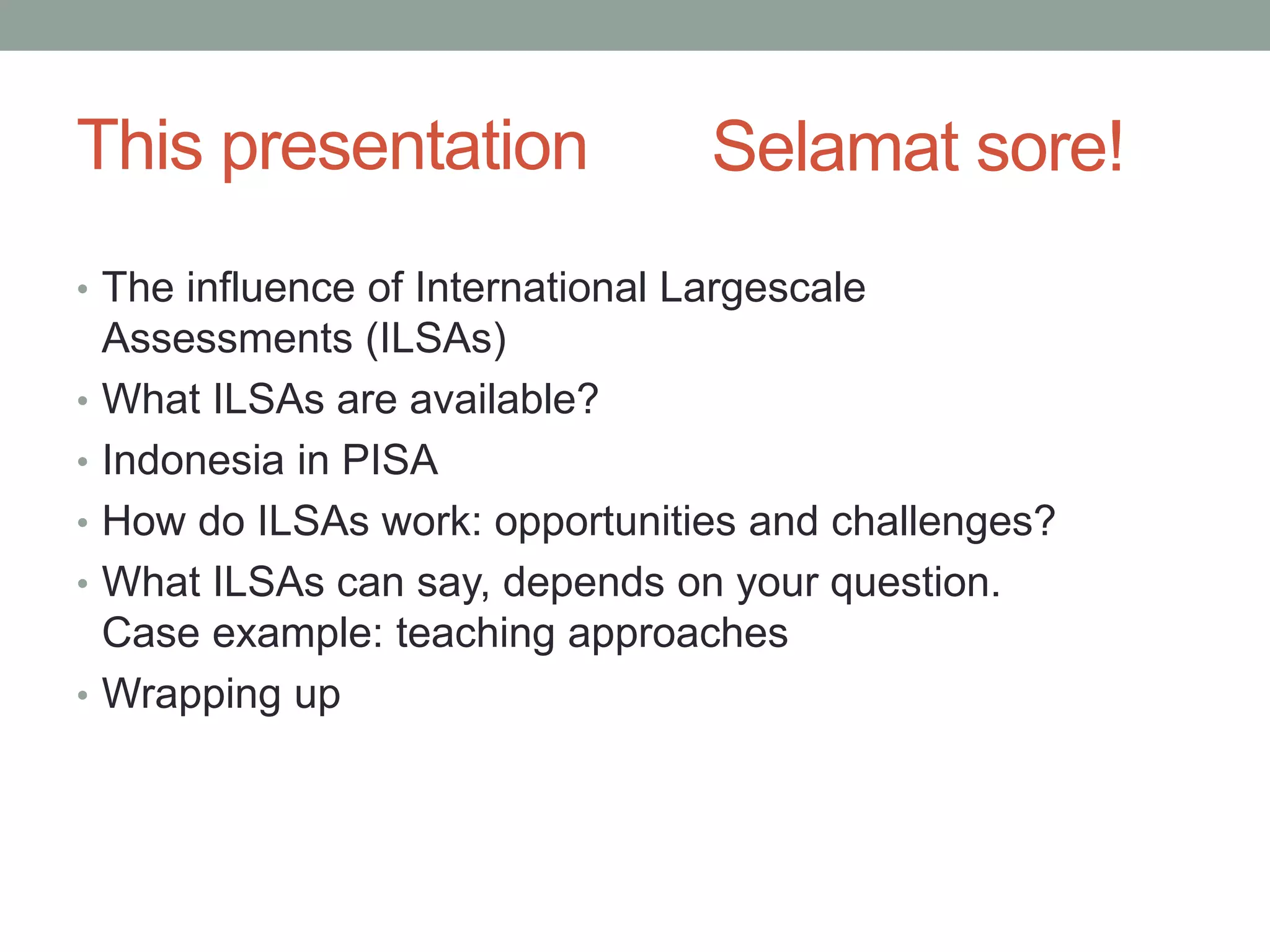What can largescale assessments like PISA and TIMSS say about education ...