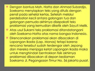 Indonesia pada awal proklamasi kemerdekaan | PPT