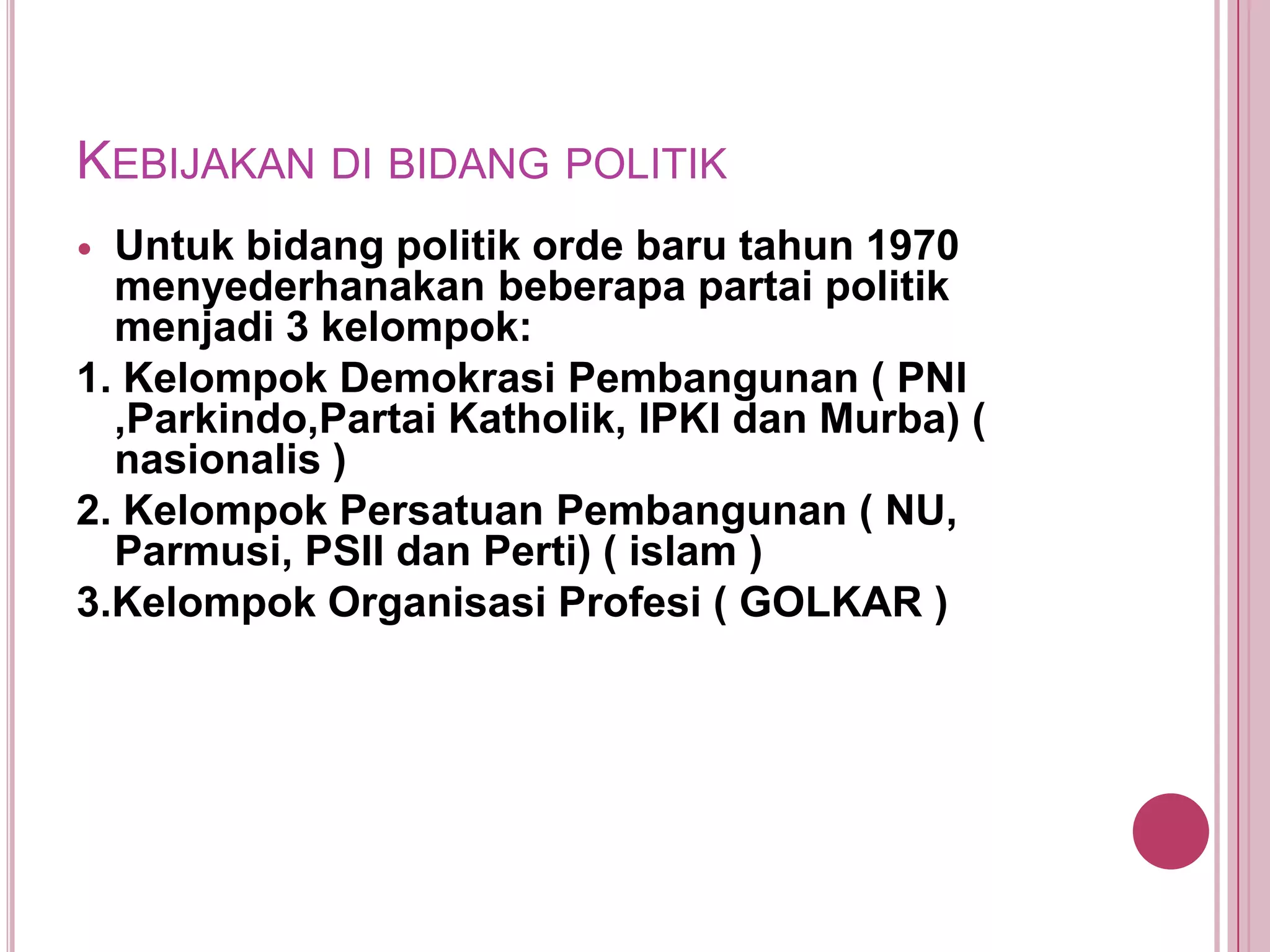Indonesia pada masa orde baru | PPTX