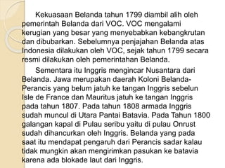 Indonesia pasca VOC | PPTX