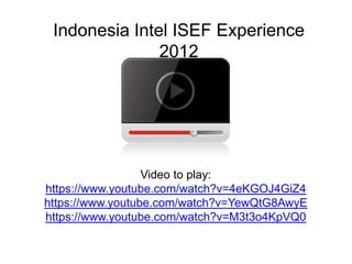 Indonesia Road to Intel ISEF: Oral Presentation (Interview) Tips | PPT