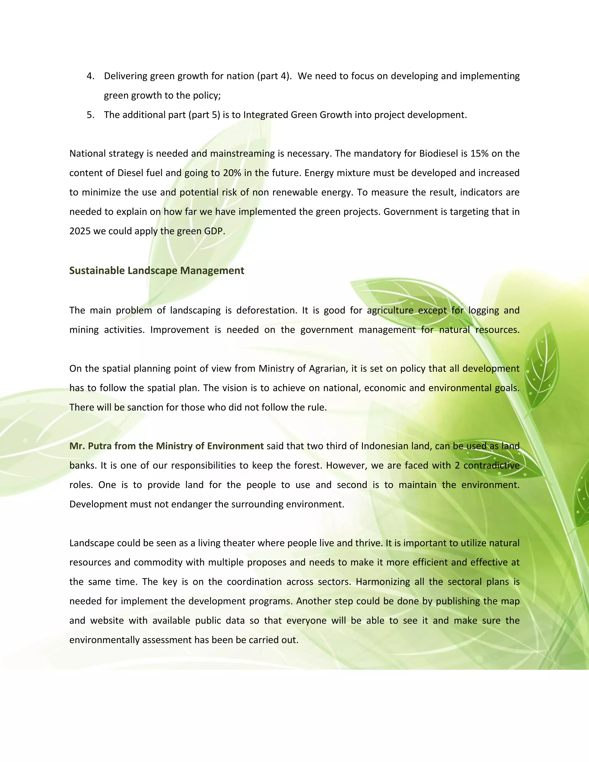 Indonesia's green infrastructure planning | PDF