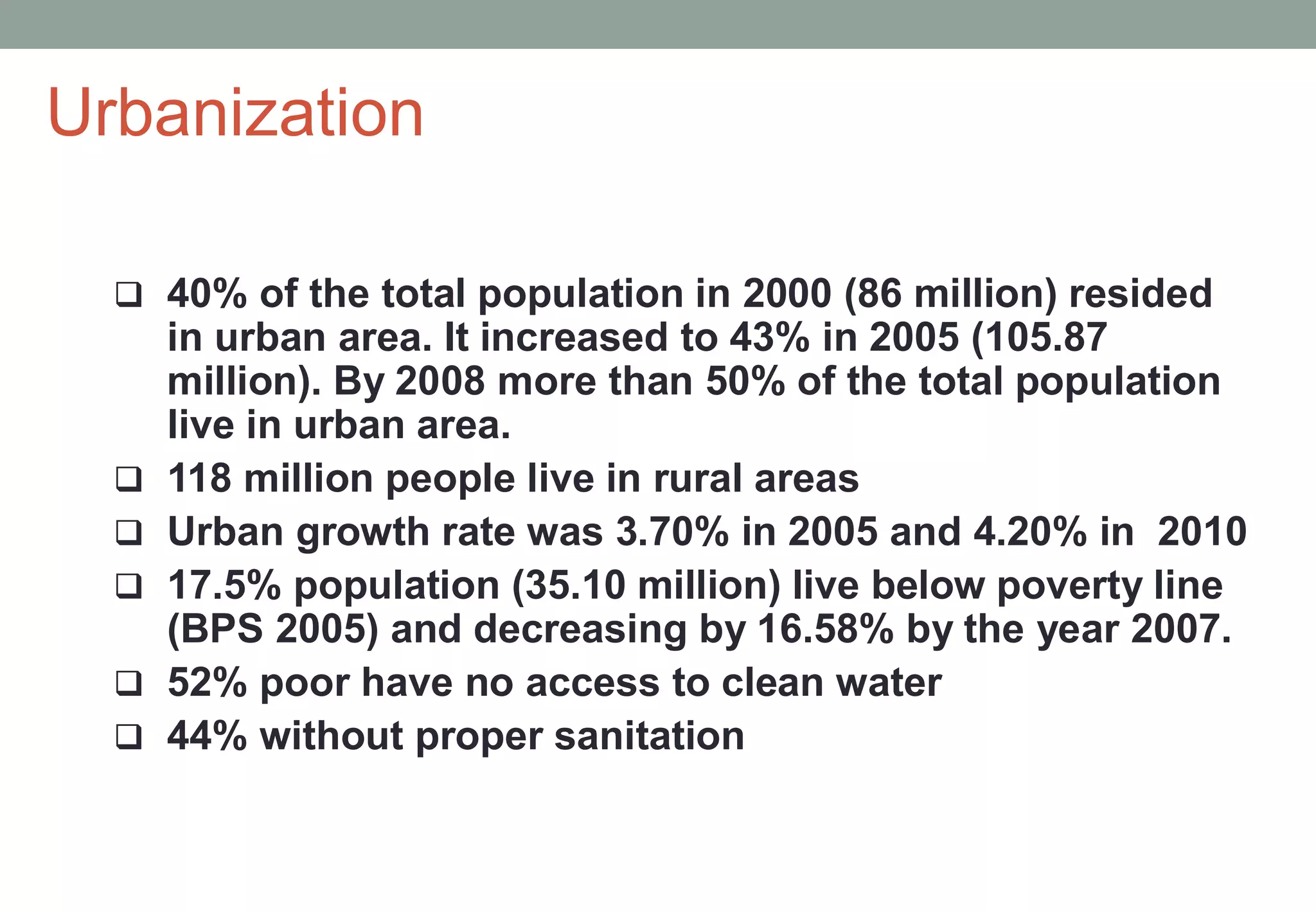 Indonesia REPORT: Slum Upgrading POLICIES AND PROGRAMS | PDF ...