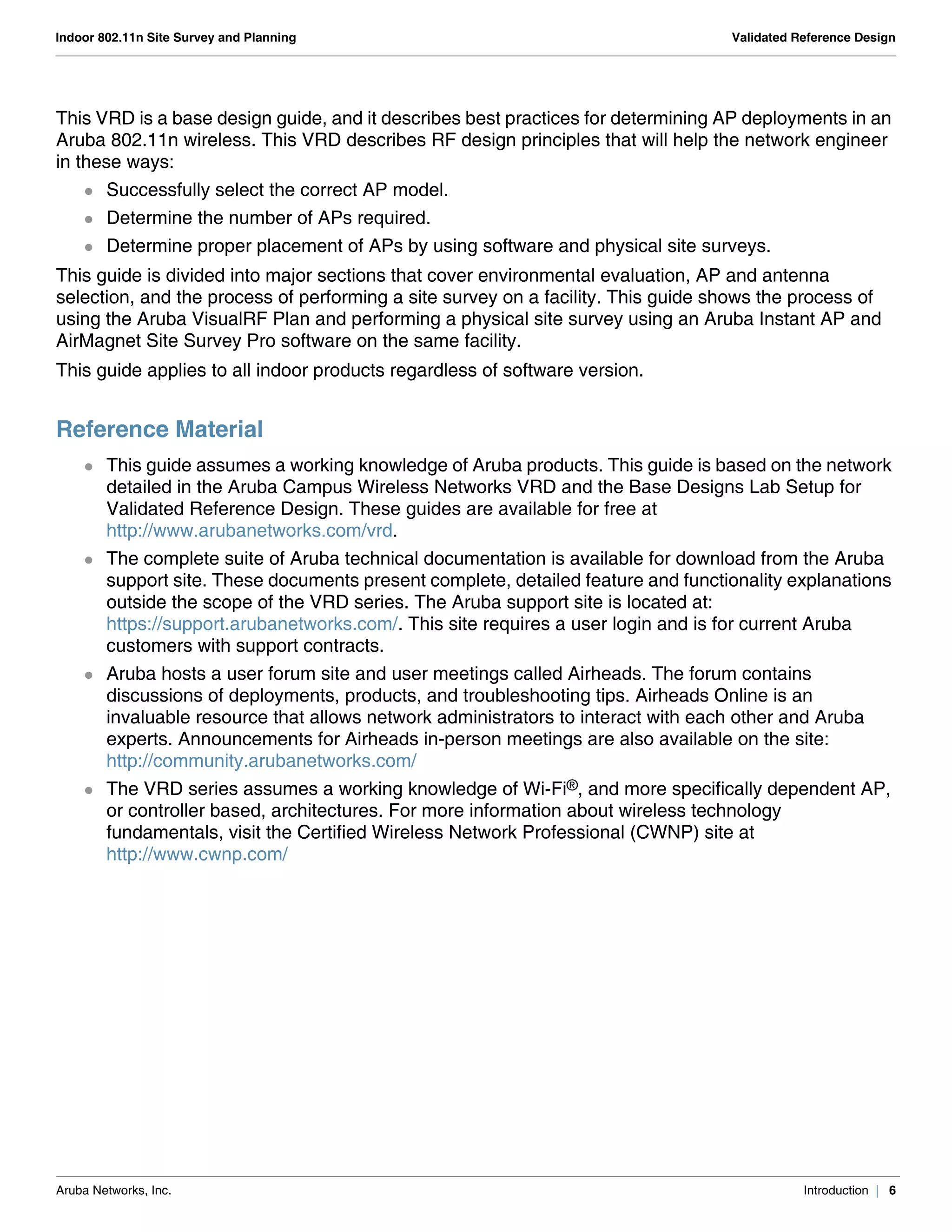 VRD-Indoor80211n 2012 05-31 | PDF