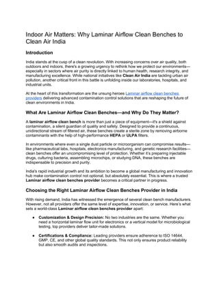 Indoor Air Matters_ Why Laminar Airflow Clean Benches Are Vital for ...