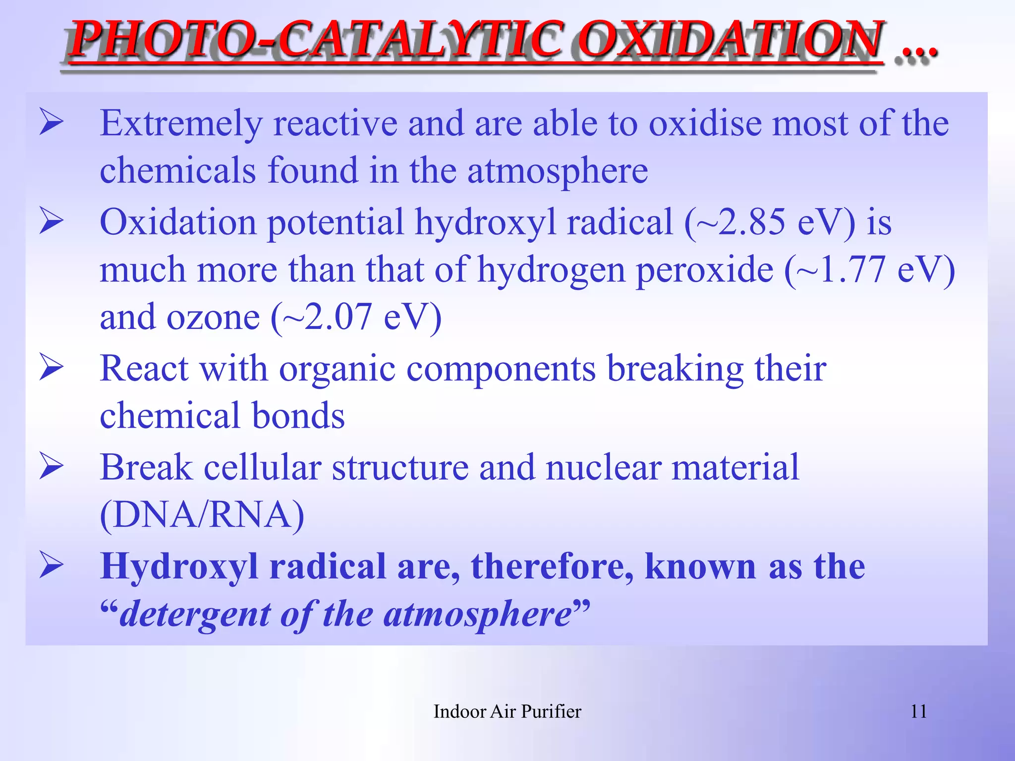 Indoor air purification | PPTX