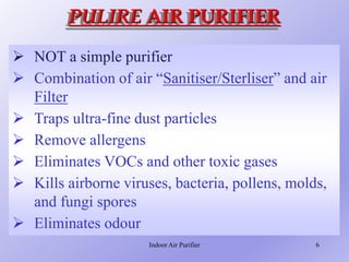 Indoor air purification | PPTX