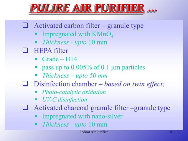 Indoor air purification | PPTX | Indoor Environmental Quality | Home ...