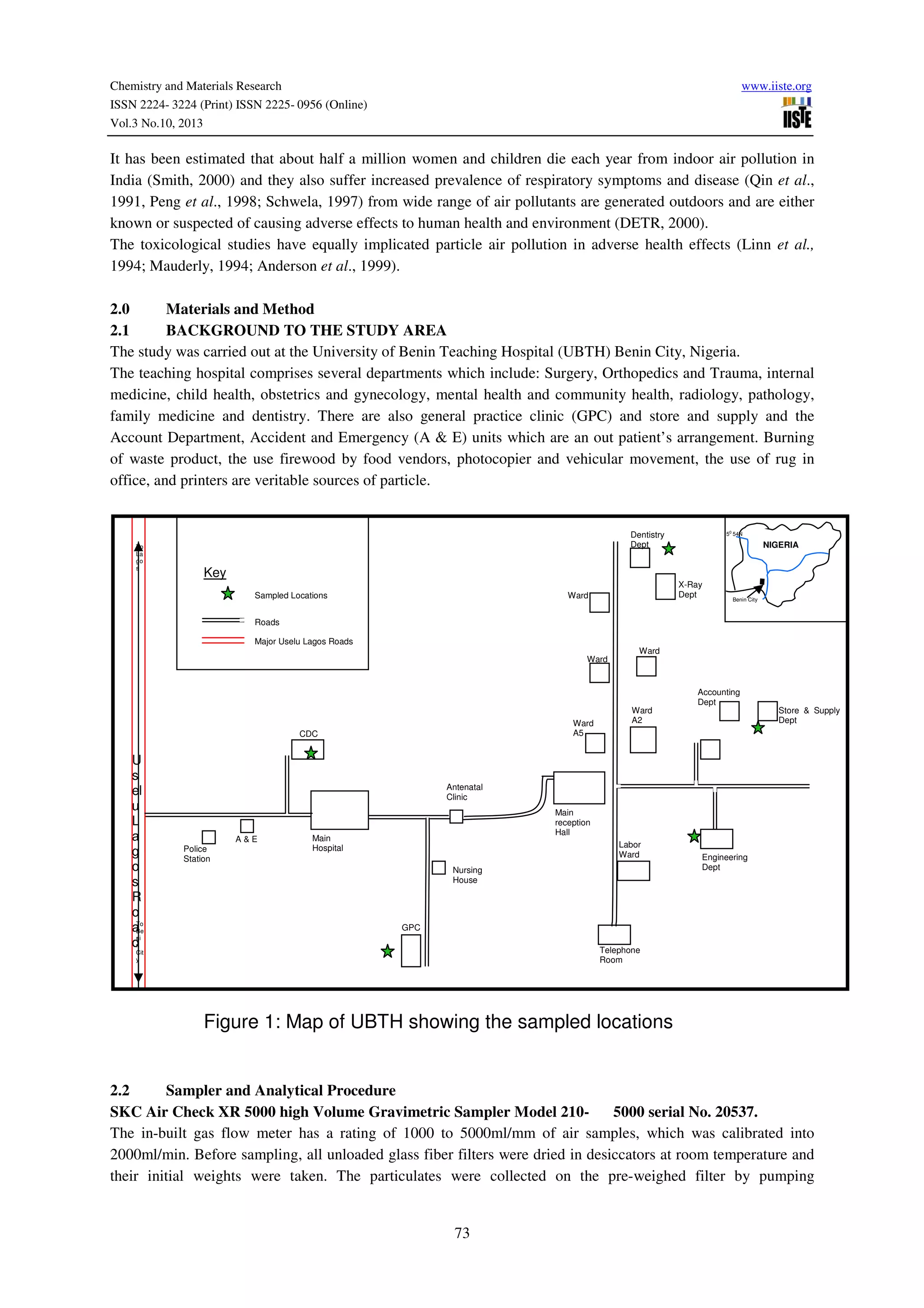 Indoor and outdoor air quality in hospital environment | PDF