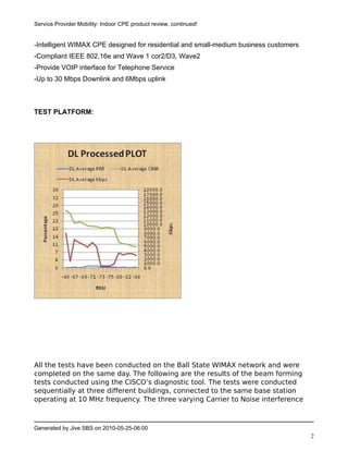 Indoor CPE Product Review, Continued! | PDF