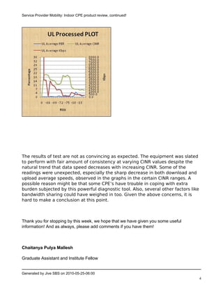 Indoor CPE Product Review, Continued! | PDF