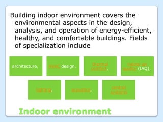 Indoor environmental quality of green building | PPTX