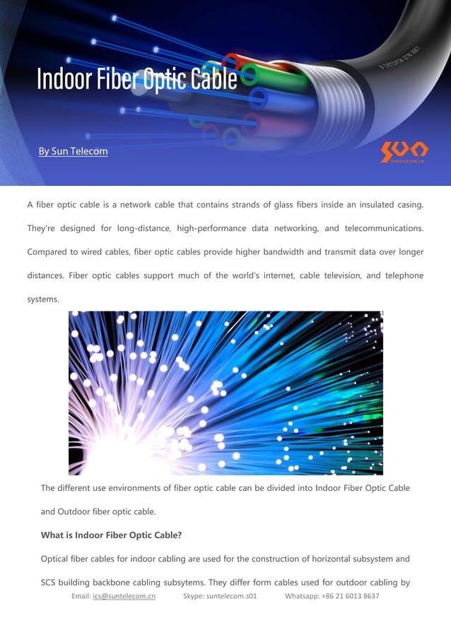 Indoor Fiber Optic Cable | PDF
